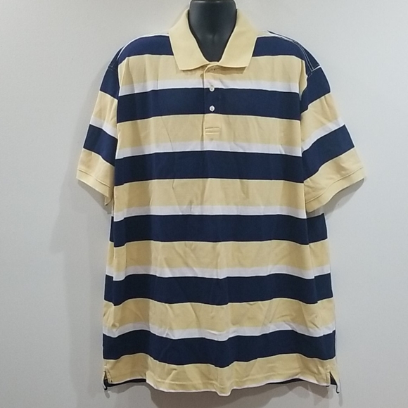 St. John's Bay | Shirts | St Johns Bay Yellow Striped Polo Shirt 3xlt ...